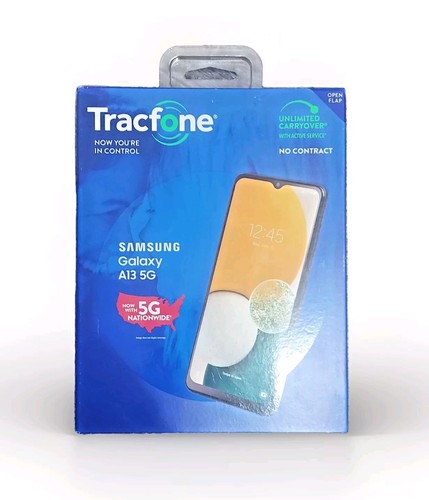 TracFone Samsung Galaxy A13 5G S136DL 6.5HD+ 64GB Black Prepaid Phone 🔒 ...