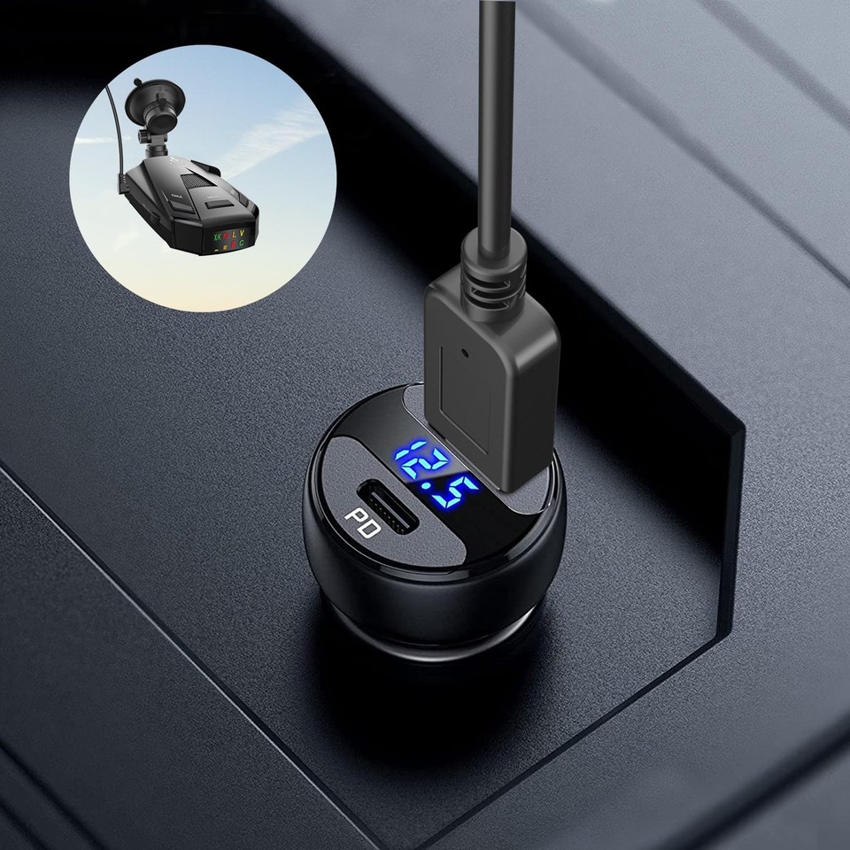 Cobra Radar Detector Power Cable - USB to DC3.5 Plug, Replacement for ...