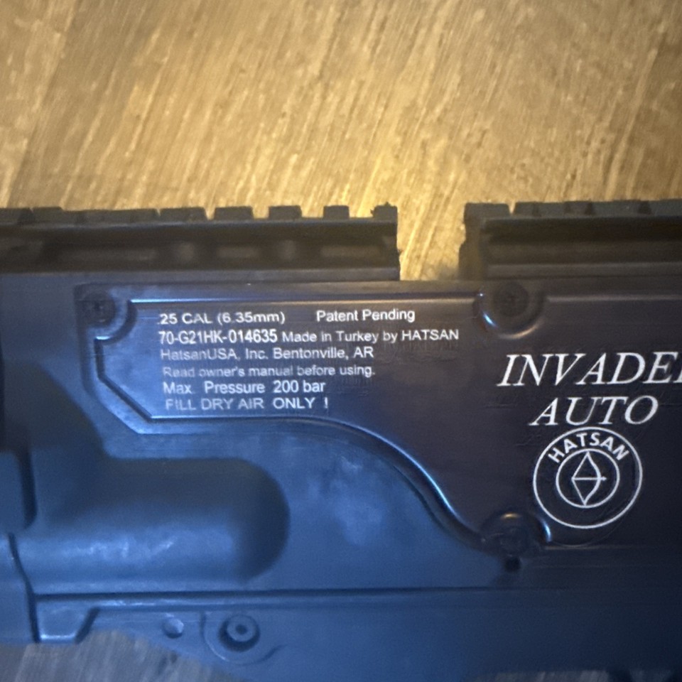 Hatsan Invader Auto .25 Caliber Semi-Auto Pre-charged pneumatic PCP Air ...
