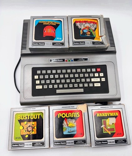 Vintage Radio Shack TRS-80 Color Computer with 5 Program Pak Games | eBay