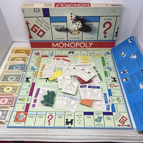Vintage Monopoly Game 1974 complete with original pieces & game board ...