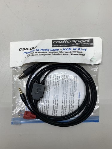 Radiosport CS6-IRJ Headset To Radio Cable Icom 8P RJ-45 | eBay