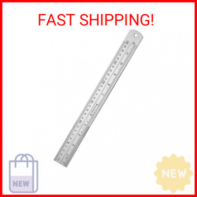 Edward Tools 12 Inch Metal Ruler - Stainless Steel SAE and MM ...