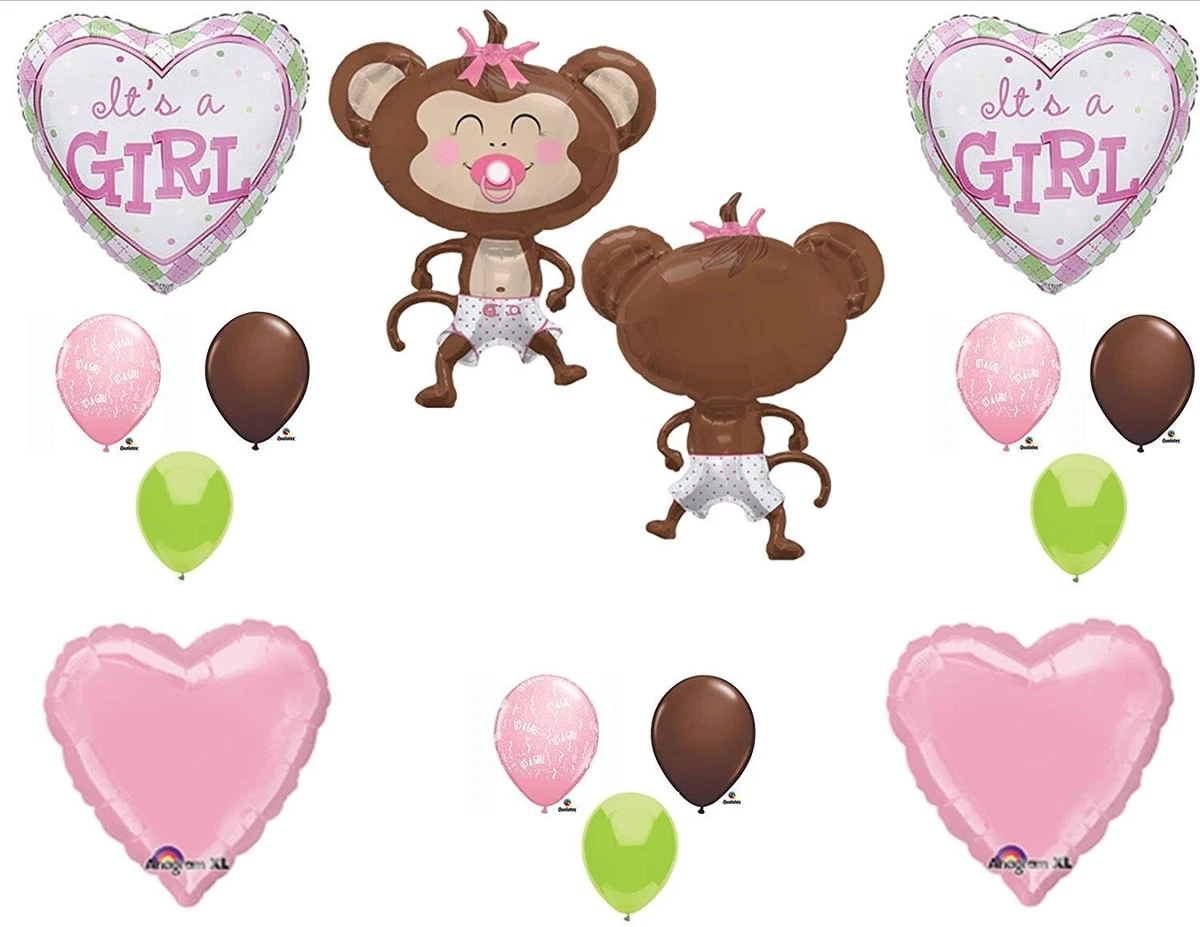 Girl Monkey Baby Shower Clip Art