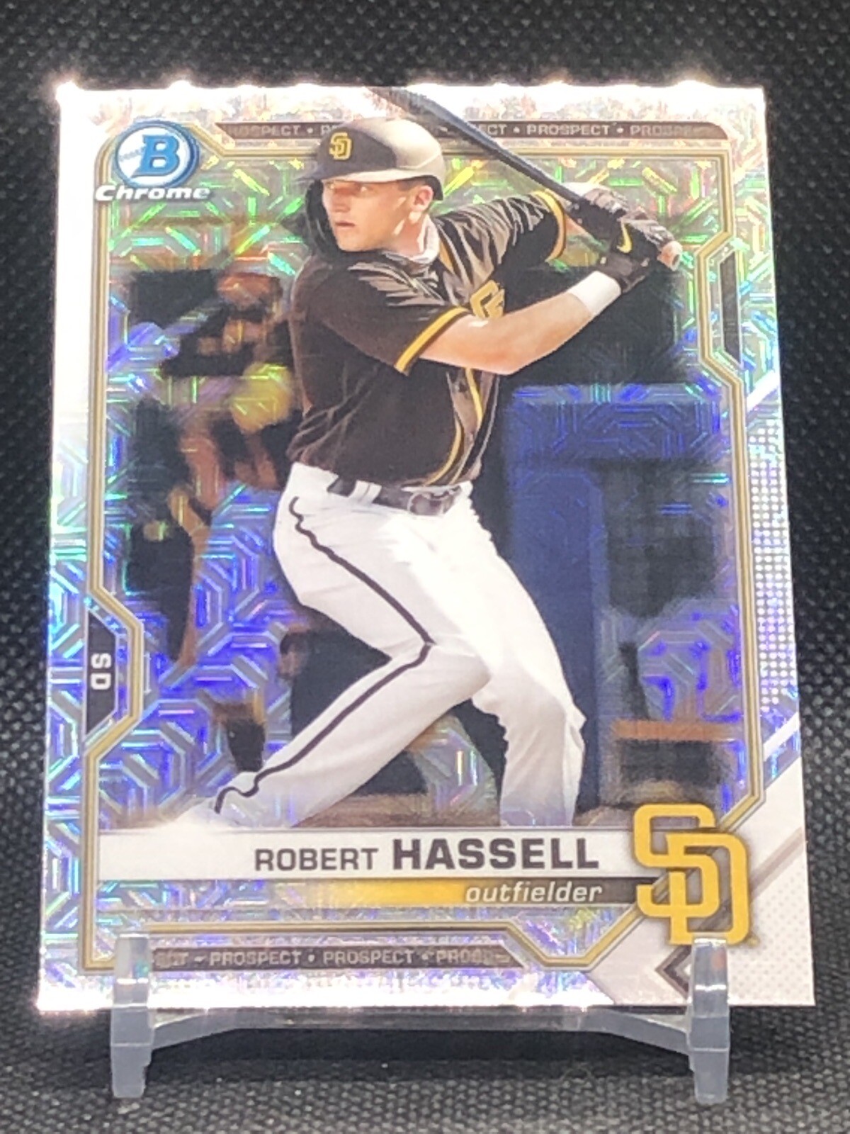 Robert Hassell 2021 Bowman Chrome Mojo Refractor #BCP-120 San Diego ...