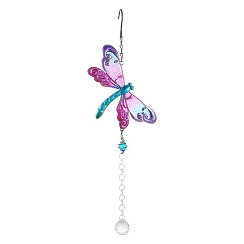 Hanging Glass Dragonfly Garden Pendant Light Pull Chain Extender | eBay ...