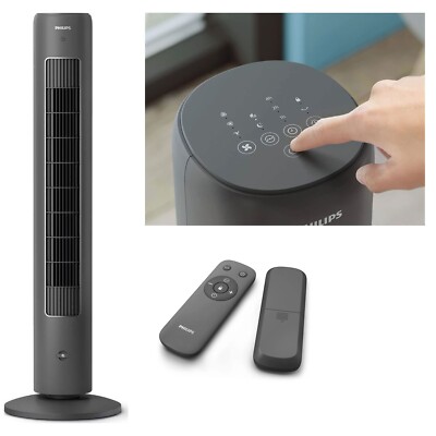 Philips Tower Fan 40W Series 5000– 3 Speeds, Remote, Oscillating ...