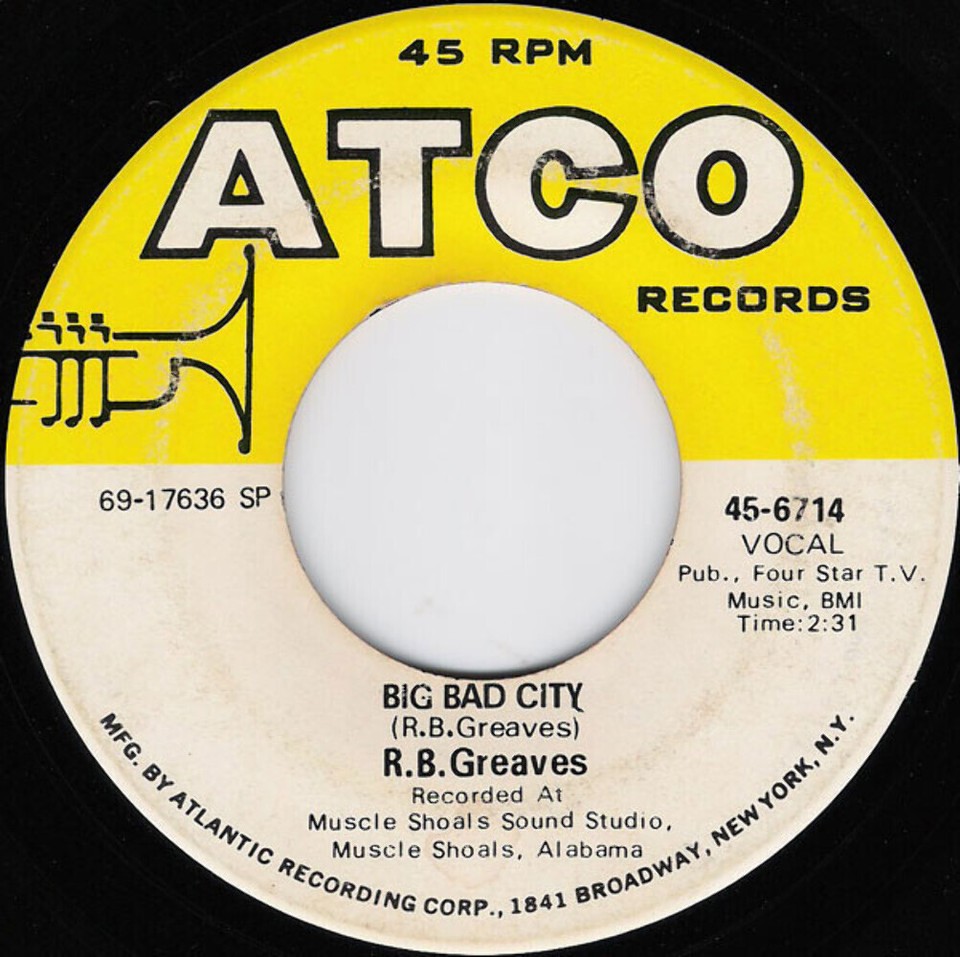 R.B. Greaves - Take A Letter Maria - ATCO Records - 45-6714 - 7 ...