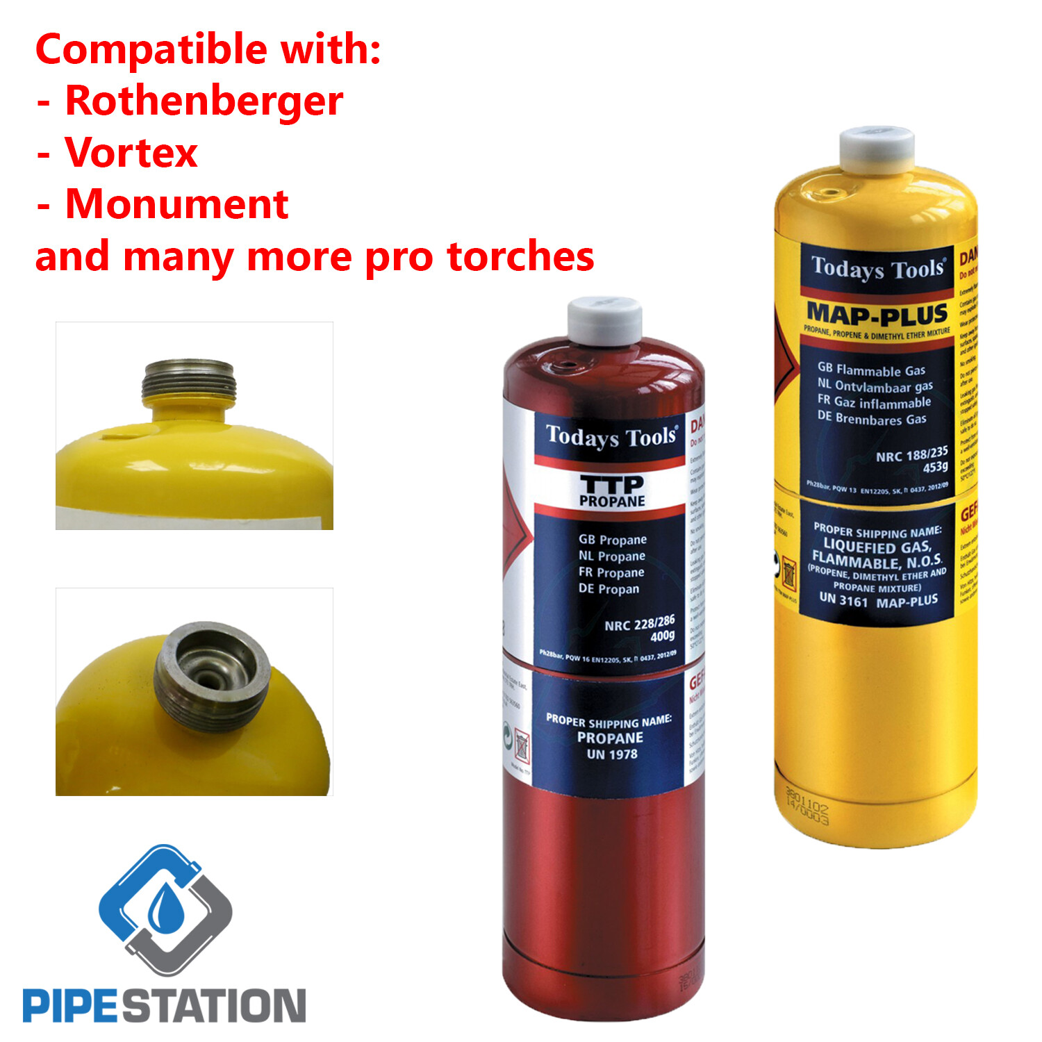 5x Yellow MAPP / MAP+ Pro Gas Cylinder 453g Disposable Bottle NEXT DAY ...