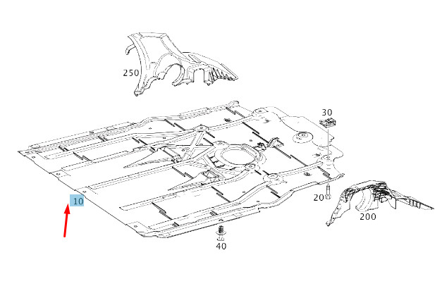 MERCEDES B Class W247 Engine Under Tray A2475201500 Genuine for sale ...