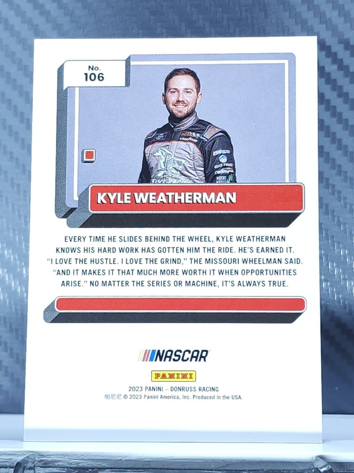 Kyle Weatherman 2023 Donruss Racing CAROLINA BLUE SP #106 | eBay