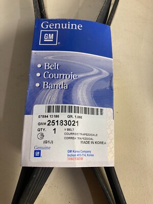 OEM GM Genuine Car Part - 25183021 Serpentine Belt | eBay Australia