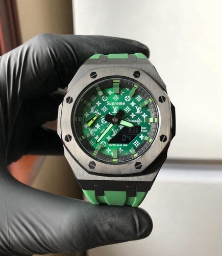 Casio G-Shock GA-2100-1A3ER Custom “Casino Green” Casioak Steel Mod ...