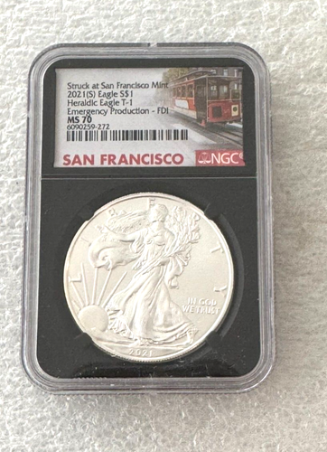 2021 (S) $1 American Silver Eagle NGC MS 70 Emergency Production SF ...