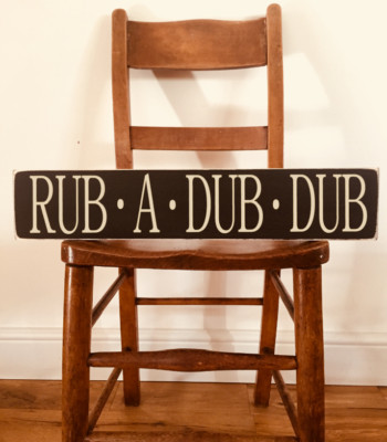 RUB A DUB DUB sign bathroom signs hot tub bath vintage wooden gift ...
