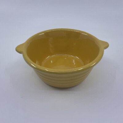 Vintage Bauer Pottery Ring Ware Yellow Tab Handle 5 3/8” Bowl | eBay