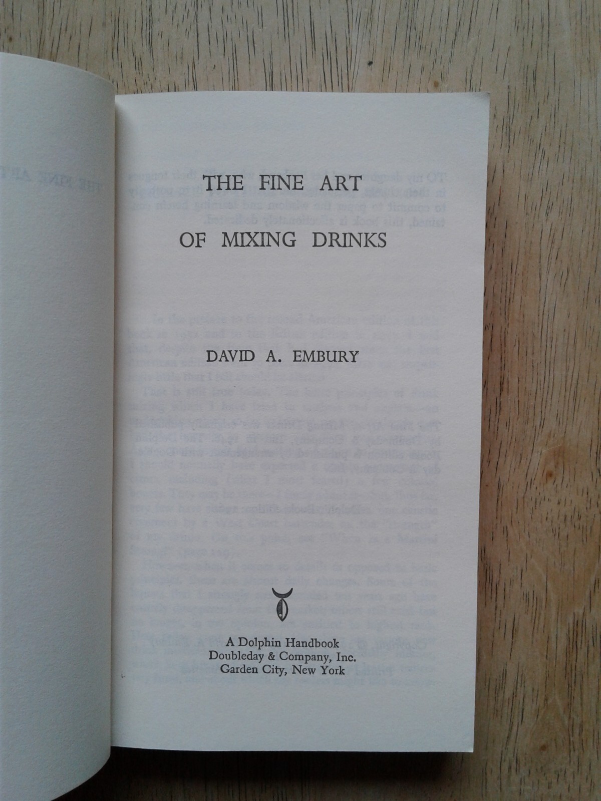 The Fine Art of Mixing Drinks / David A. Embury / Paperback | eBay