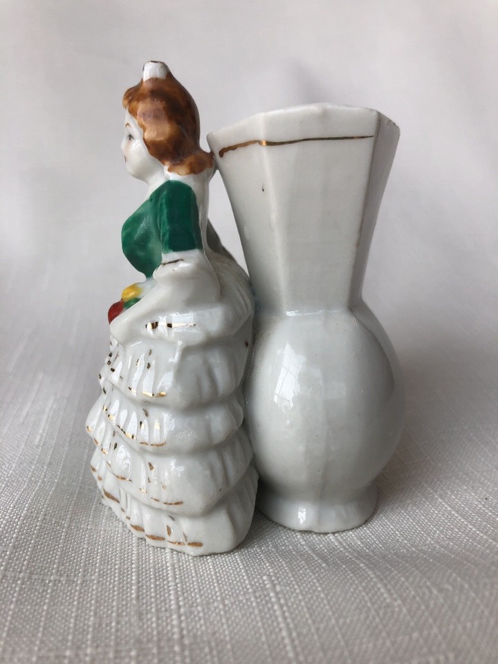 Occupied Japan Figurine, Victorian Woman Figurine Bud Vase 3” | eBay