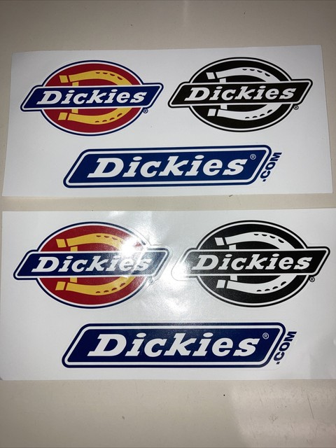 2x 3 Dickies Apparel Stickers 3.75" & 5.75" Snowboard Skateboard BMX ...