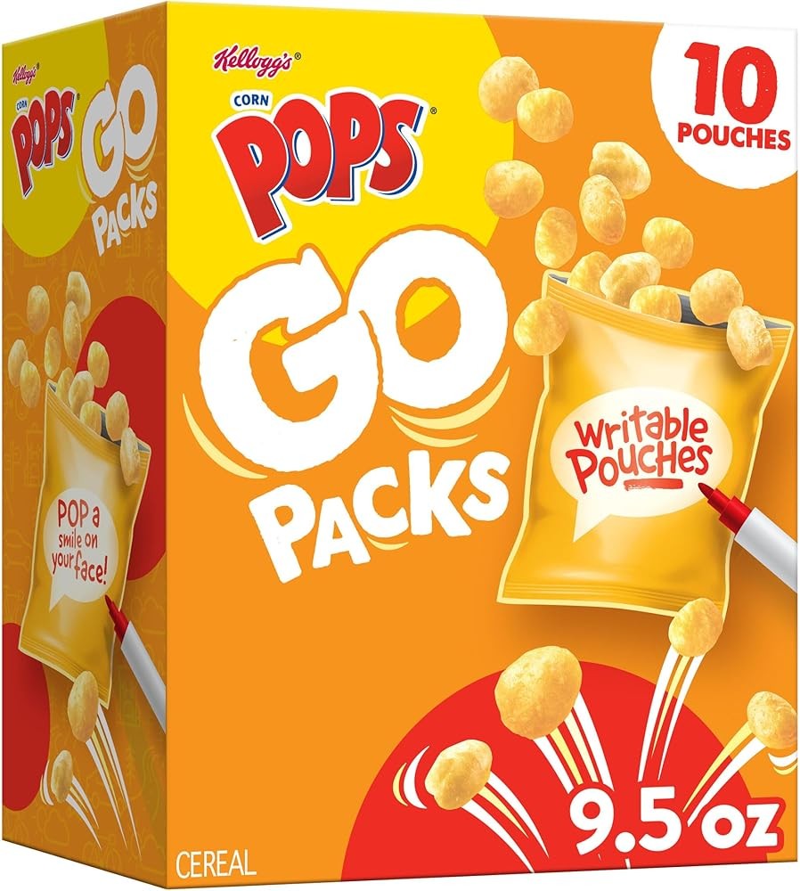 (Free Duty Tax) Kellogg's Corn Pops Go Packs Cereal, Kids Snacks, Lunch ...
