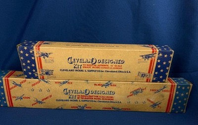 2 Vintage CLEVELAND DESIGNED KIT 1 is 1/2" Scale Dwarf Model Airplane ...