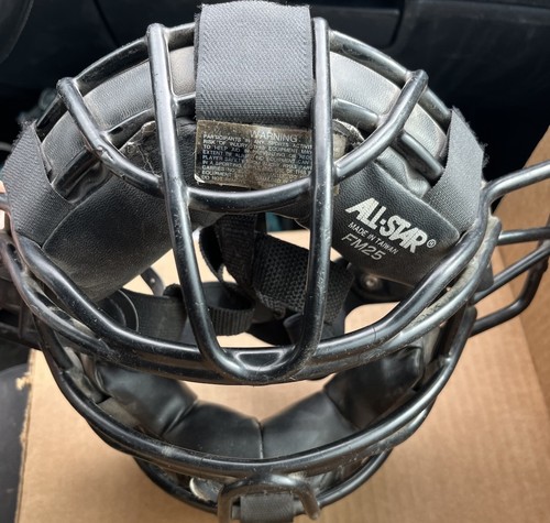 All Star FM25 Baseball Solid Steel Catchers Umpire Head Face Mask Black ...