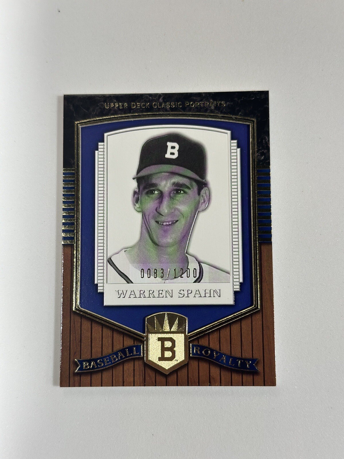 2003 Upper Deck Classic Portraits - Baseball Royalty #218 Warren Spahn ...