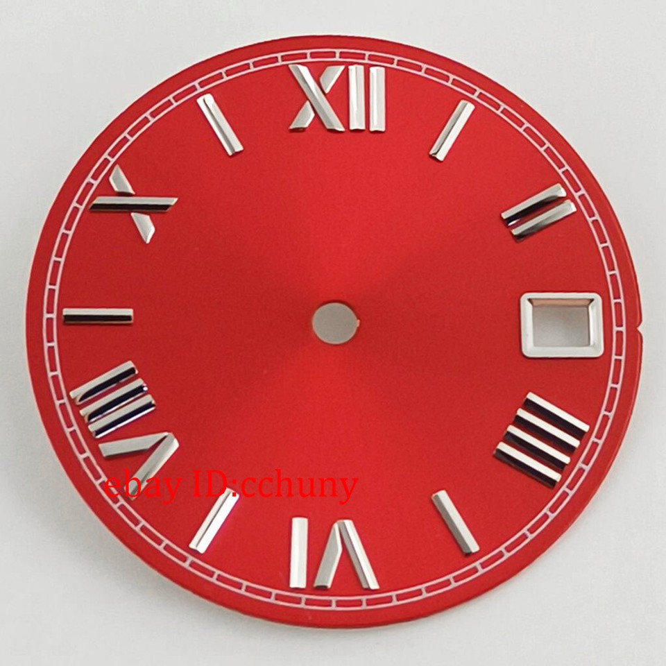 28.5mm green silver black blue red sterile Watch Dial Fit NH35 NH35A ...