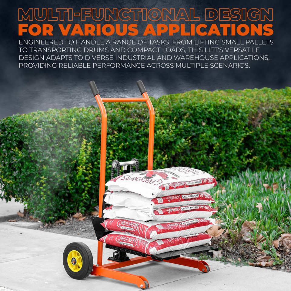 Hydraulic Material Lift Dolly, 440lbs Stacker Truck Dolly, Pallet Jack ...