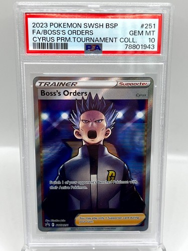 Bosses Orders Cyrus SWSH251 Black Star Promo Holo Full Art Pokemon Card ...