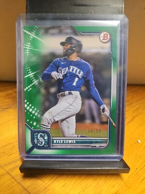 2022 Bowman Paper Kyle Lewis Green 28/99 MARINERS | eBay