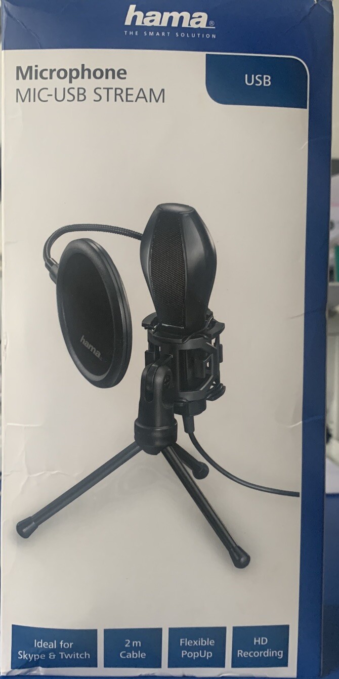 Hama Steam Mic USB Tisch-Mikrofon Bluetooth With Stand PC Micro,+ Free ...