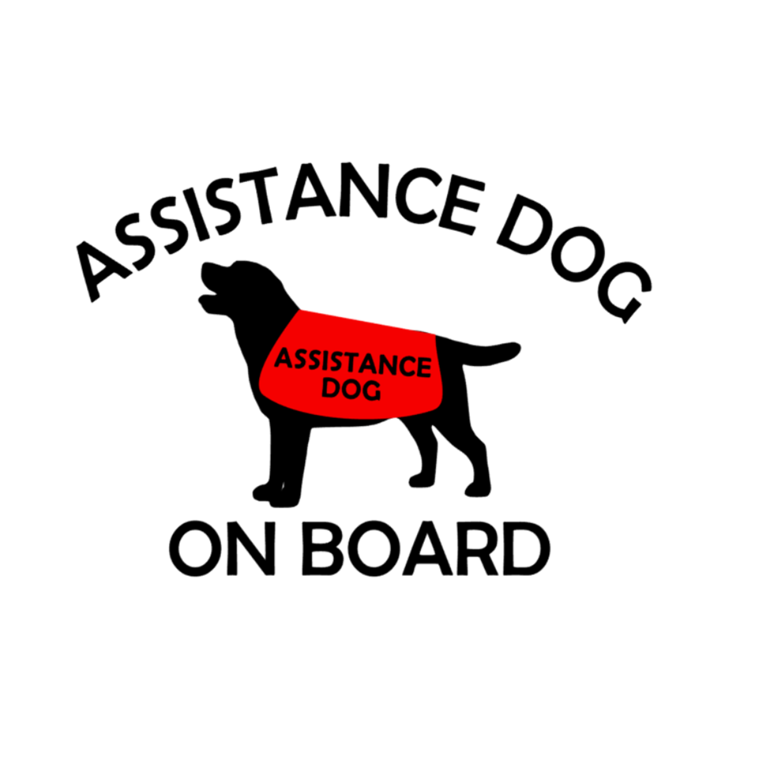 Assistance Dog on Board Car Window Vinyl Decal Sticker Onboard Sign ...