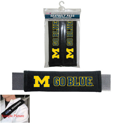 New NCAA Michigan Wolverines Car Truck Seat Belt Shoulder Pads Covers ...