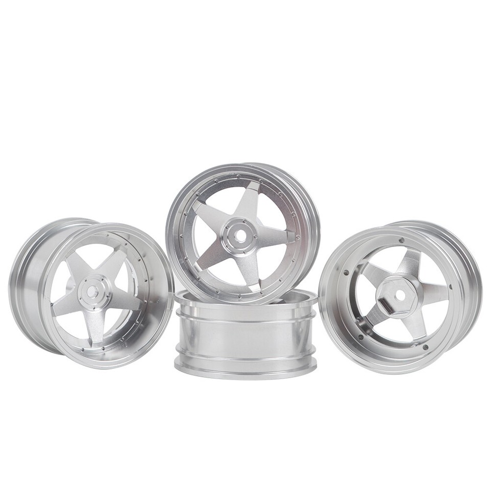 Aluminum 5-Spoke Wheels Rim Set for Tamiya TA02 Porsche Turbo 934 ...