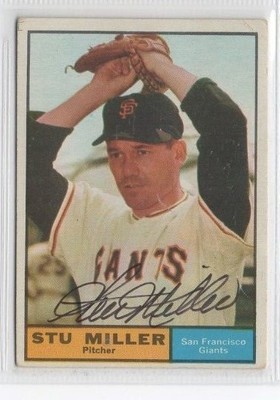Stu Miller 1961 Topps signed auto autographed card Giants | eBay