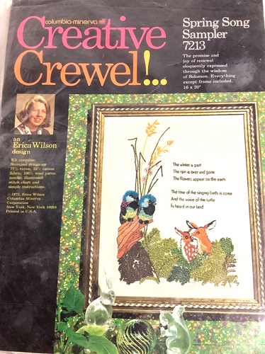 Vintage Erica Wilson Creative Crewel Spring Song Sampler Kit Nature | eBay