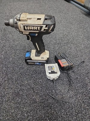 HART 20v Cordless 1/4" Hex Impact Driver HPID01VN Tool 1.5AH Battery ...