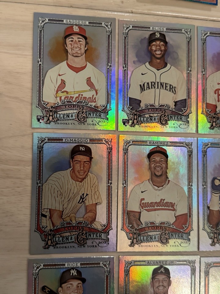 (21) 2025 Allen & Ginter Rainbow Foil Parallel Lot Ben Rice Witt Mick ...