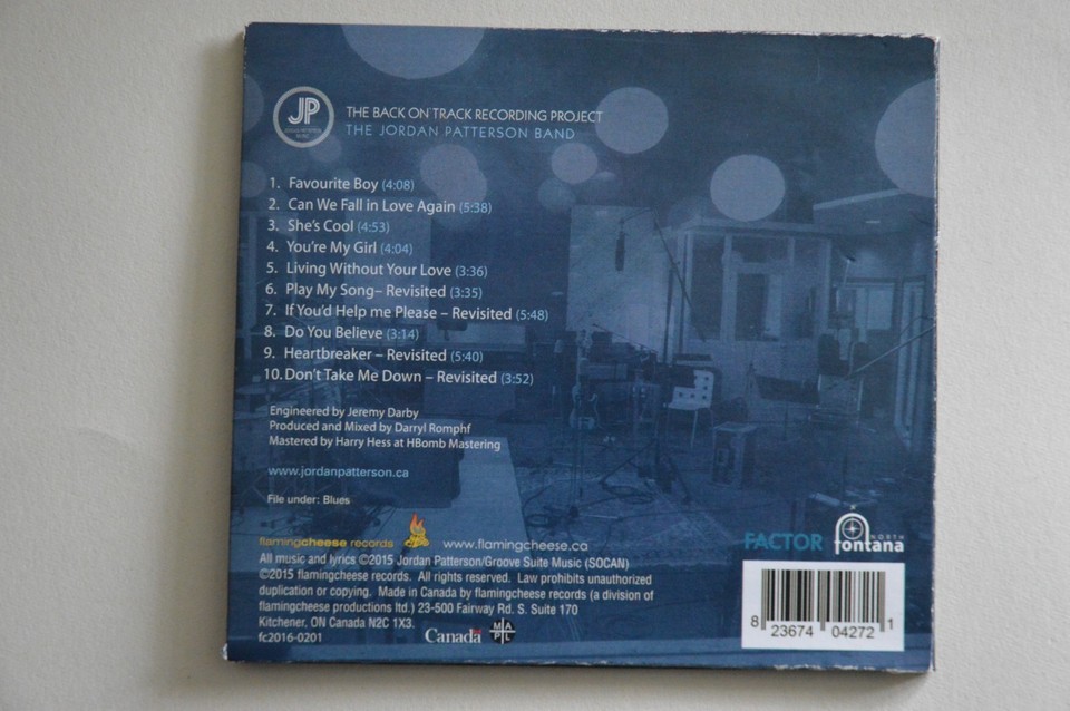 Jordan Patterson The Back On Track Recording Project Signed Copy 2015 ...