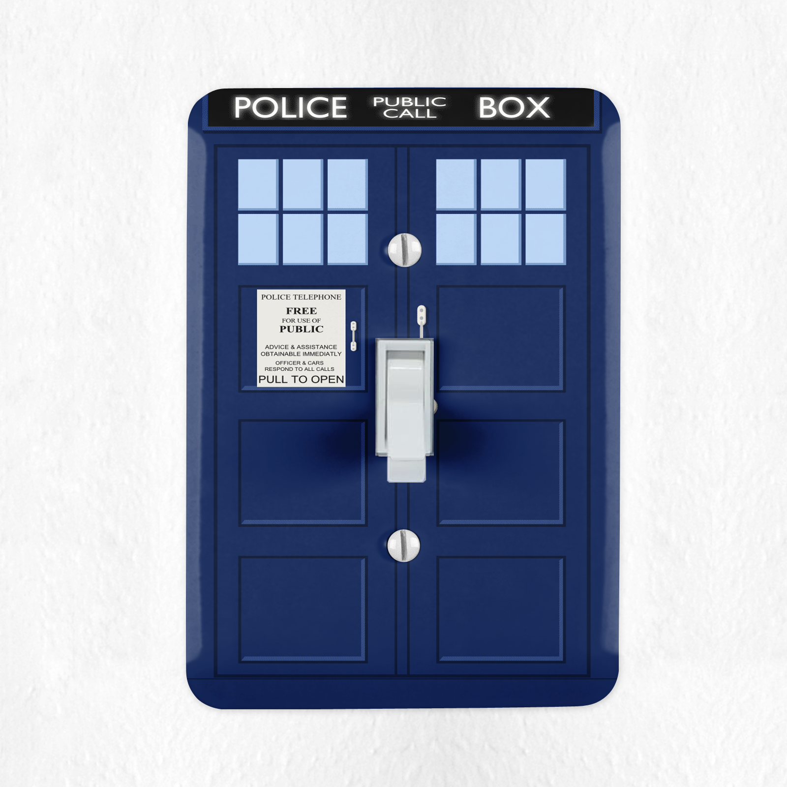 Tardis Dr. Who Light Switch Cover Plate Duplex Outlet Time Lord ...