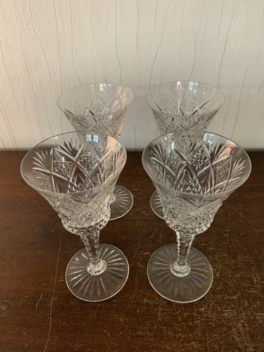Set Of 4 Red Wine Glasses Model Musset In Crystal From Saint Louis ...