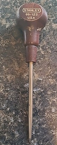 Vintage Stanley USA 69-122 Scratch Awl Hole Punch Woodworking Carpenter ...