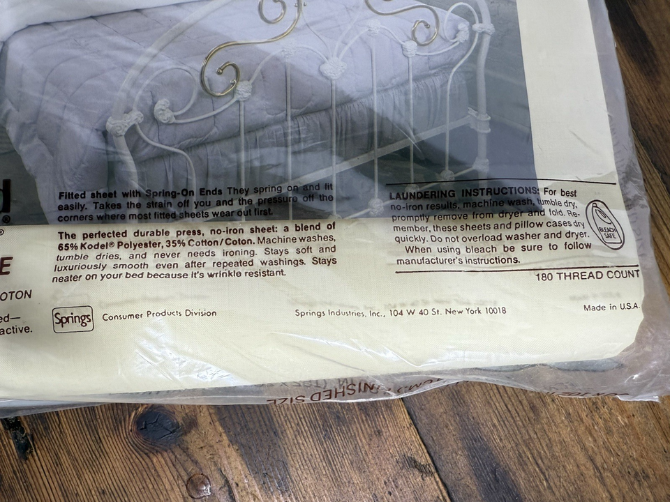 Springmaid Wondercale No Iron Percale (2) Queen Flat Sheet 60x80 Yellow ...