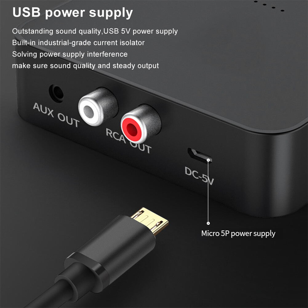 NFC Desktop BT 5.0 Receiver Music Adapter Memory Card USB Car Player ...