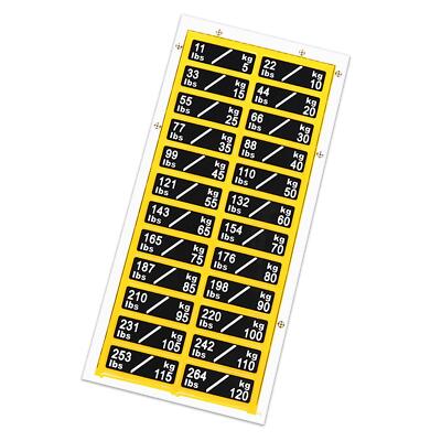 Weight Sticker Labels Gym Equipment Weight Stack Labels Sticker for ...