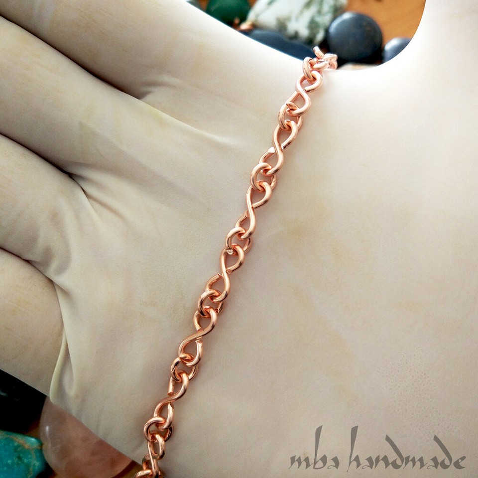 Handmade Pure Copper Chain Lenght 20''-22''-24''-30'' / 50-56-61-76 cm ...