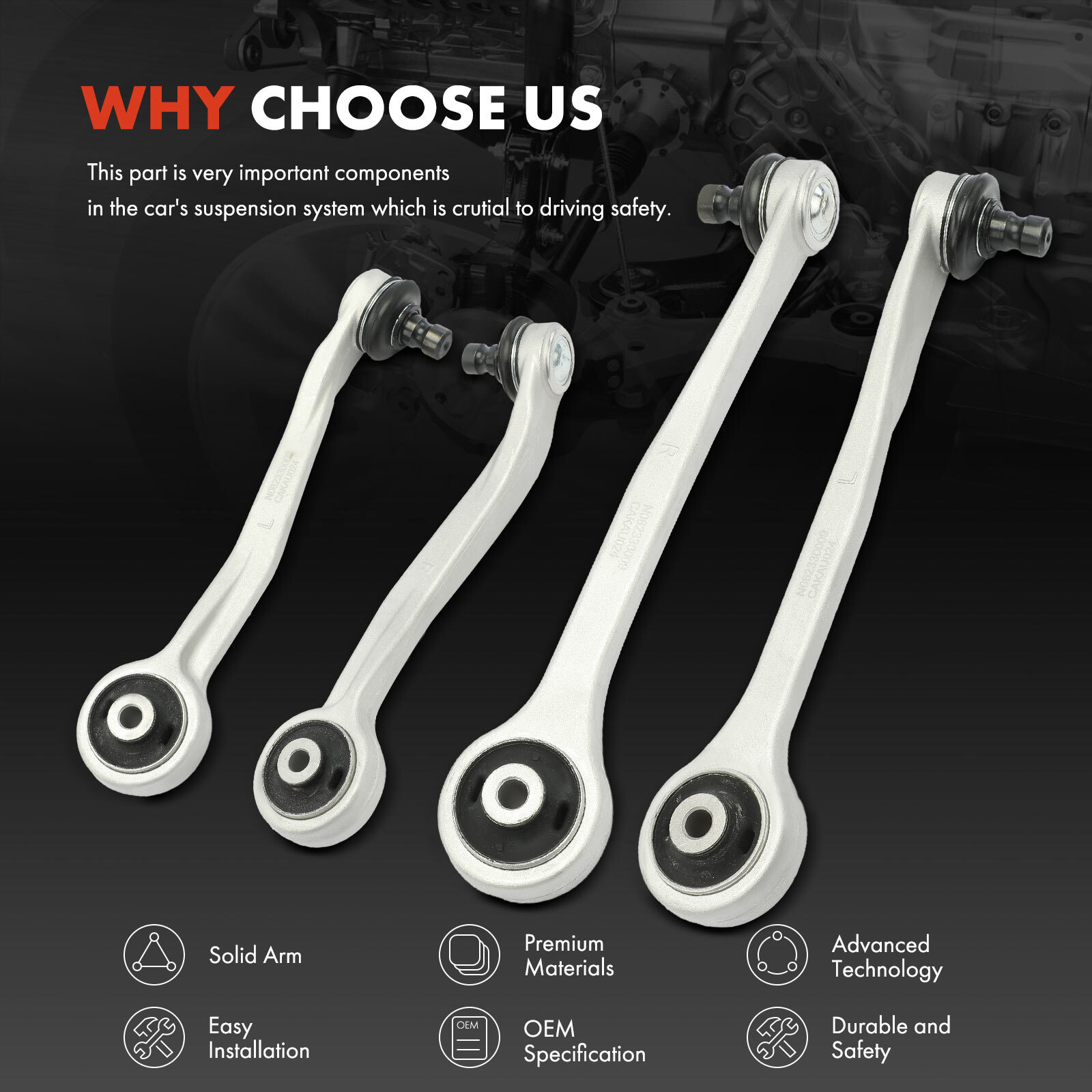 2009-2016 Audi A4 A4 Quattro S4 A5 Q5 Front Upper Control Arm & Ball ...