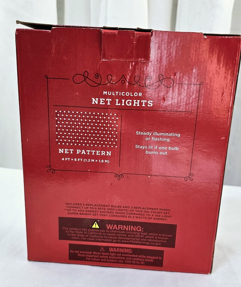 Wondershop at Target 4' x 6' 150 ct Net Lights Multicolor NIB 001 | eBay