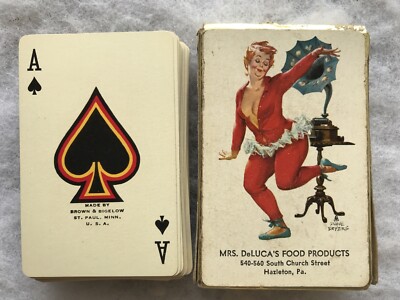 Mrs. DeLuca’s Food Products Vintage Advertising Playing Cards, Hazleton ...